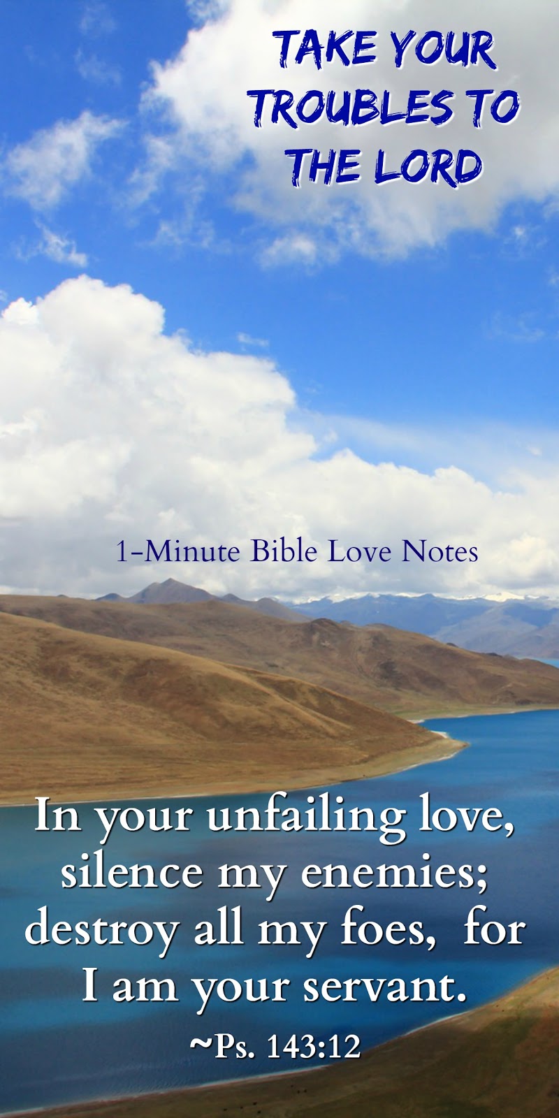 1-Minute Bible Love Notes: Facing Our Enemies - Pslam 143