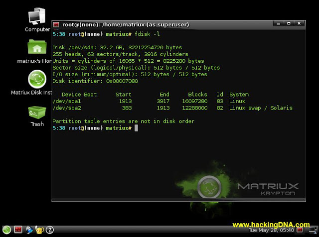 HackingDNA: Matriux Installation On hackingDNA