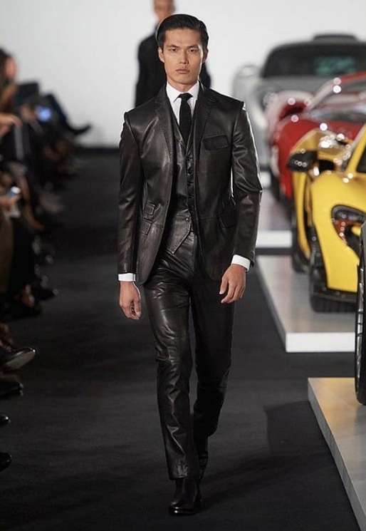 Looks Like Leather: Black Leather Suit