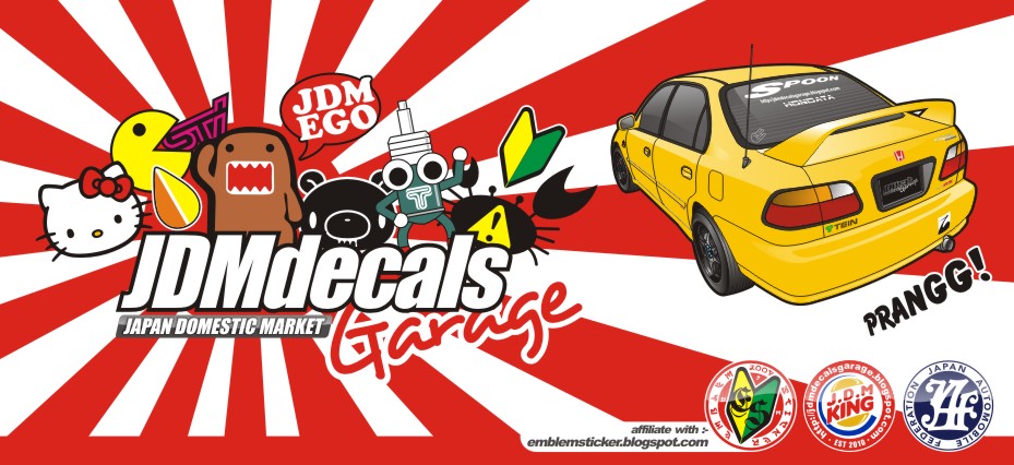 JDMdecals Garage: HD-007 JDM DOHC VTEC Decal Set