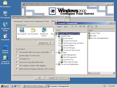 Tampilan dari Windows Server 2000