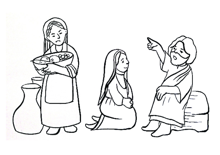 마리아와 마리다 이야기 그림자료(gambar-Marta dan Maria/ free illustration- Martha and ...