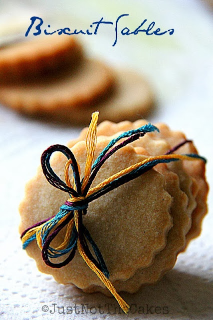 JUST NOT THE CAKES: Eggless Biscuit Sables - With a healthy Twist