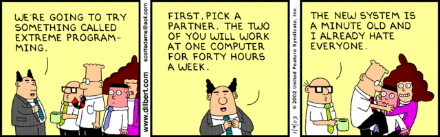 Dilbert on Agile Programing