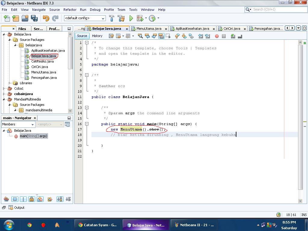 Belajar Java : Membuat Aplikasi Sederhana I (2) | Catatan Syam