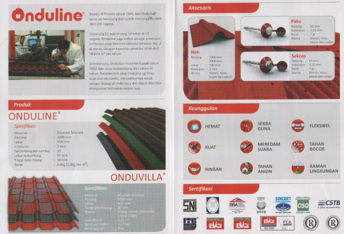 ATAP BITUMEN LENTUR ONDULINE, ONDUVILLA: JUAL ATAP GENTENG ONDULINE ...