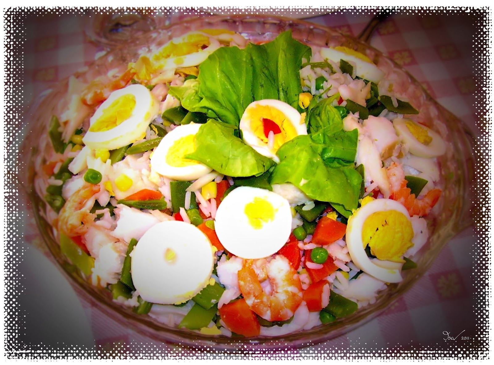 Dama da Noite: Salada fria de camarões e pescada