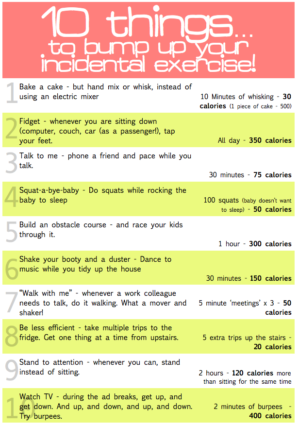 love jc: 10 things… to bump up your incidental exercise!