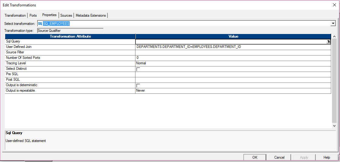 Informatica Workshop: Source Qualifier Transformation - Joins