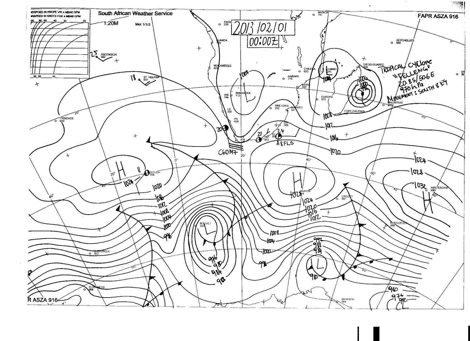 SA Weather and Disaster Observation Service: SA Sea Level Synoptic ...