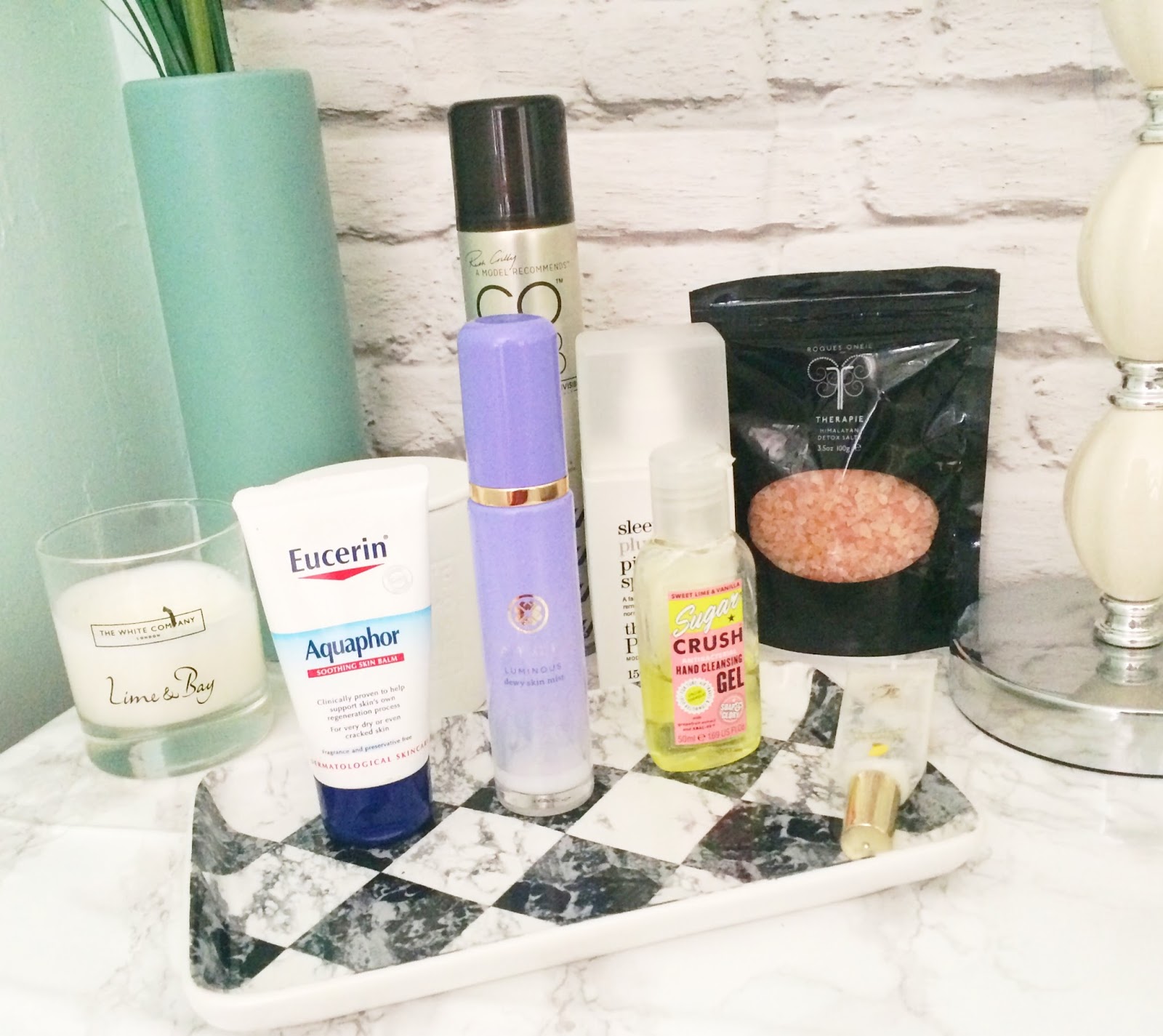 Sick day/week essentials featuring Tatcha, Soap & Glory, Eucerin, Colab ...