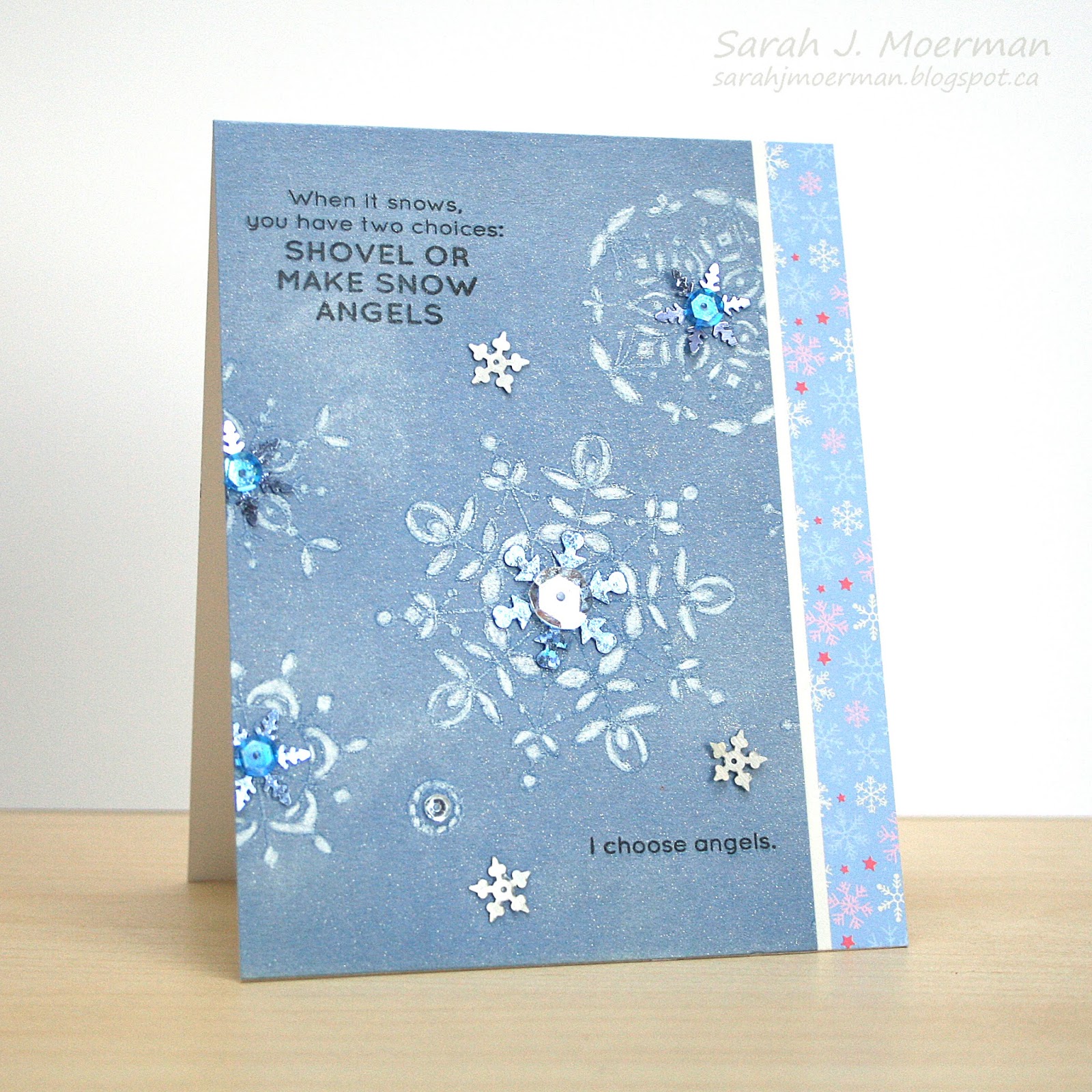 My Impressions: Simon Says Stamp Snow Angels Card (& GIVEAWAY)!