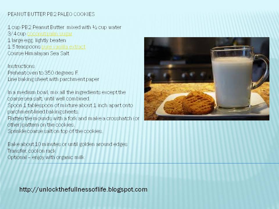 IsaLife - Unlock the Fullness of Life: Paleo Peanut Buttter PB2 Cookie ...