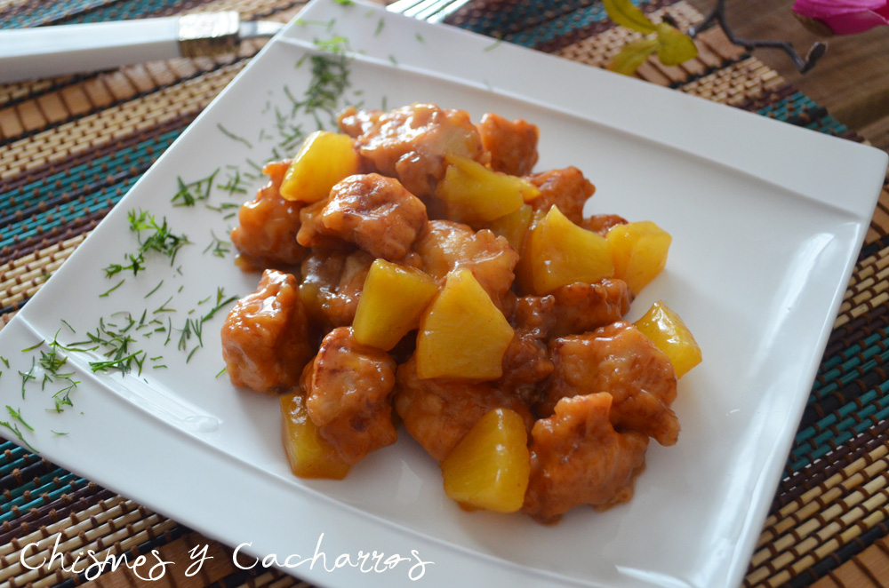 Pollo con Piña estilo chino - Chismes y Cacharros