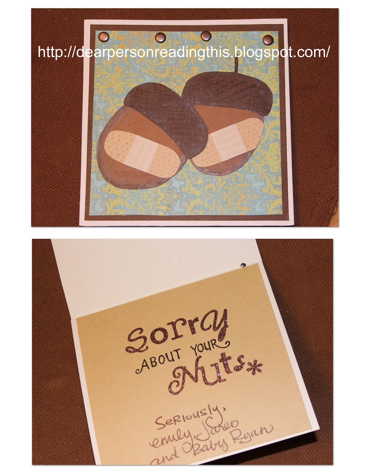 Dear Person Reading This,: Nut Card