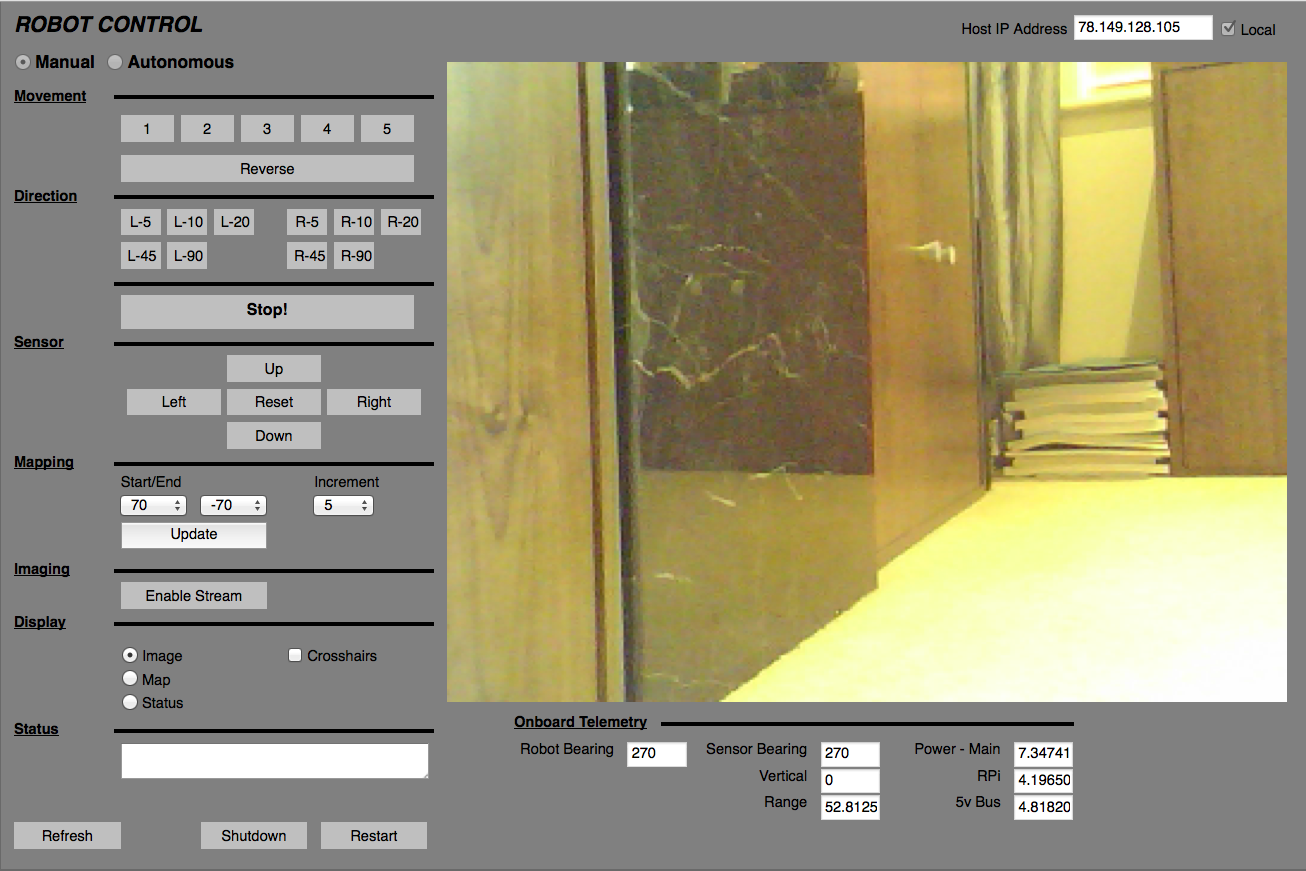 The Making of a Maker: Remote Control Web Interface for 'Bot