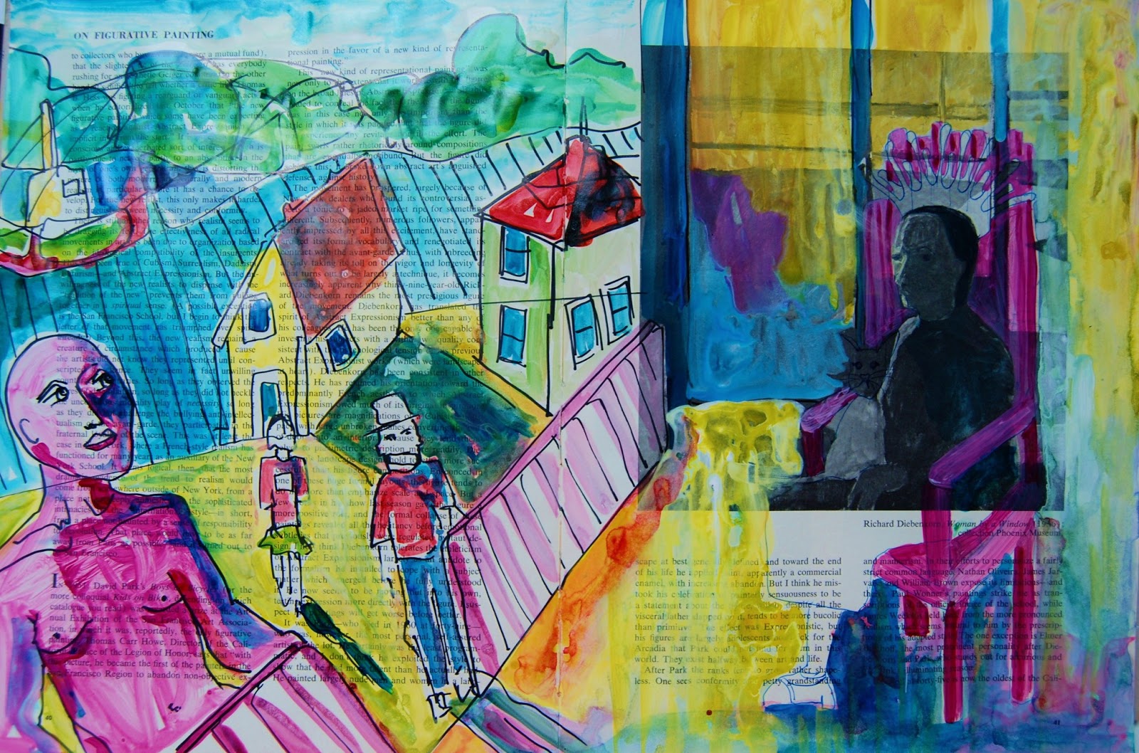 Push Past Ordinary: The Disconnect of Self Art Journal Page