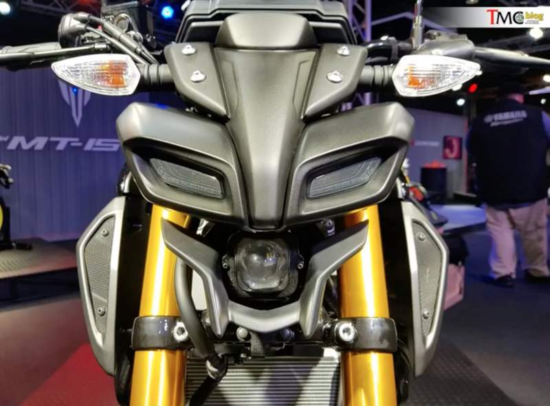 2019 Yamaha MT15 for India reveals LED headlight in new spy shots ...