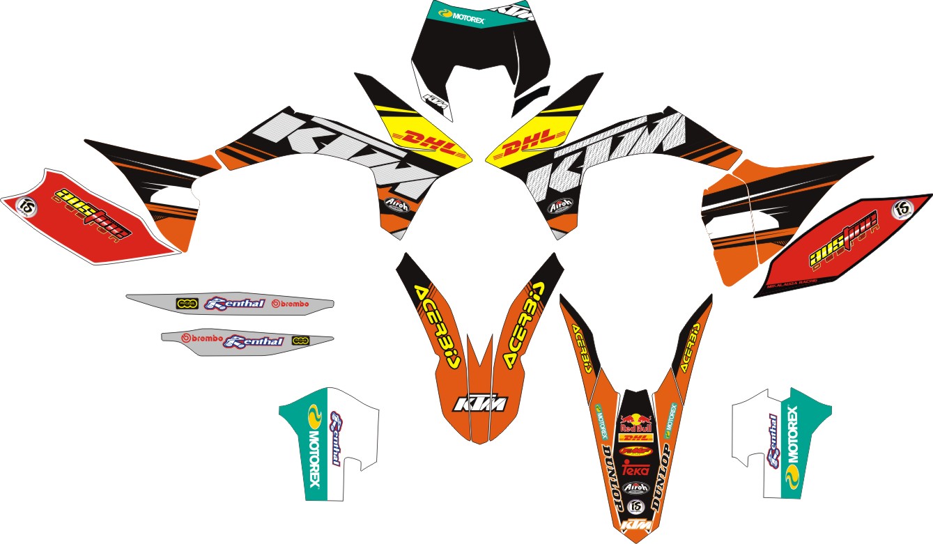 Decal KTM EXC-f 2012 - 2016 - DECALS MOTOCROSS CUSTOM GRAPHICS