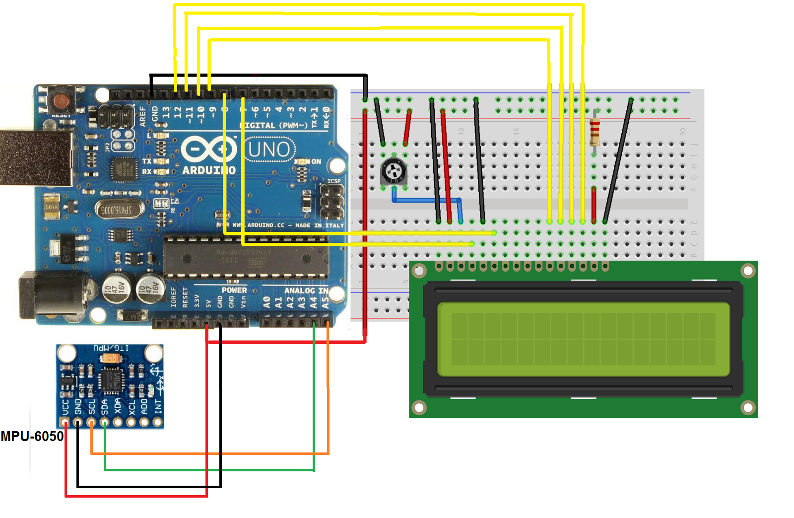 Arduino Spirit Level With Lcd ~ Simple Projects