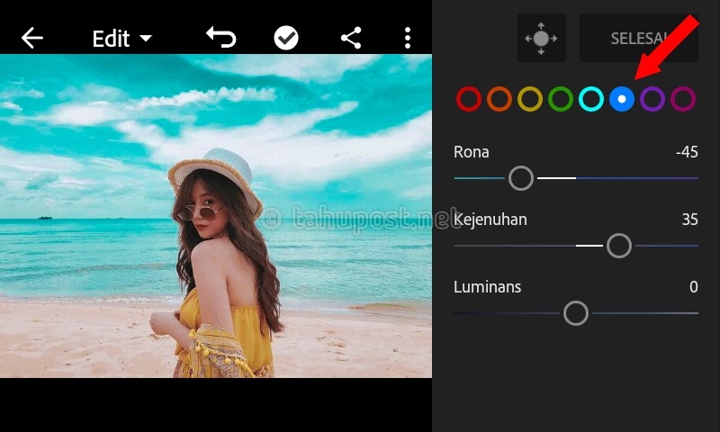 Edit Foto dengan Rumus Lightroom Aqua and Brown - TahuPost