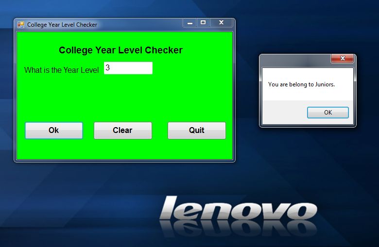 Free Programming Source Codes and Computer Programming Tutorials: College Year Level Checker ...