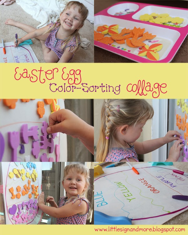 Little Sign, and More: Easter Egg Color-Sorting Collage