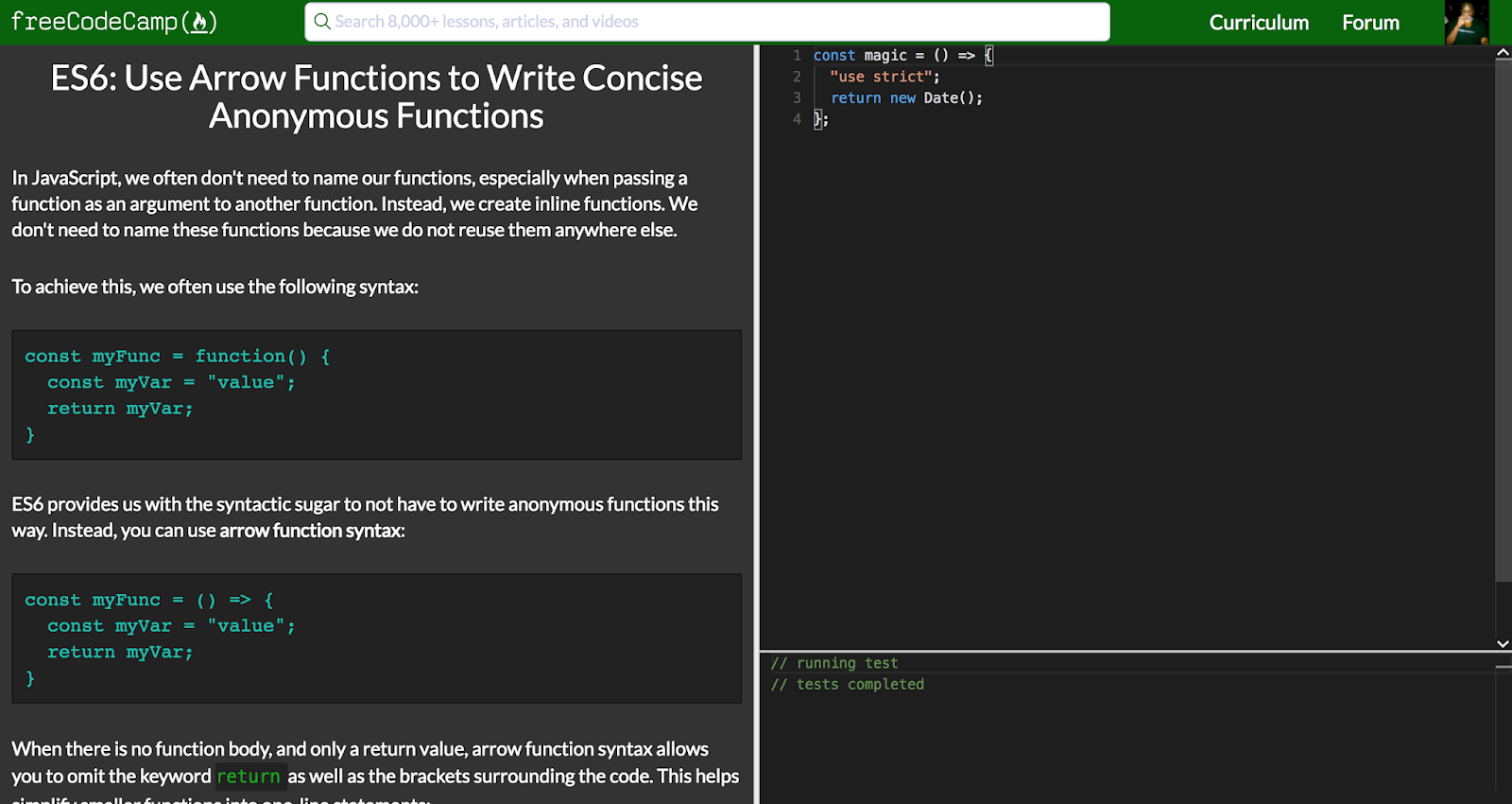 Just A Few Things Es6 Use Arrow Functions To Write Concise Anonymous Functions