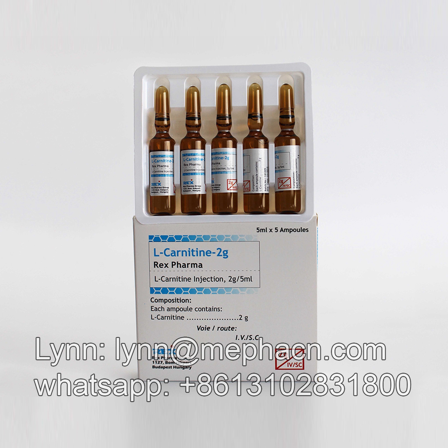 Rex L-carnitine Injection 2g for Body Slimming