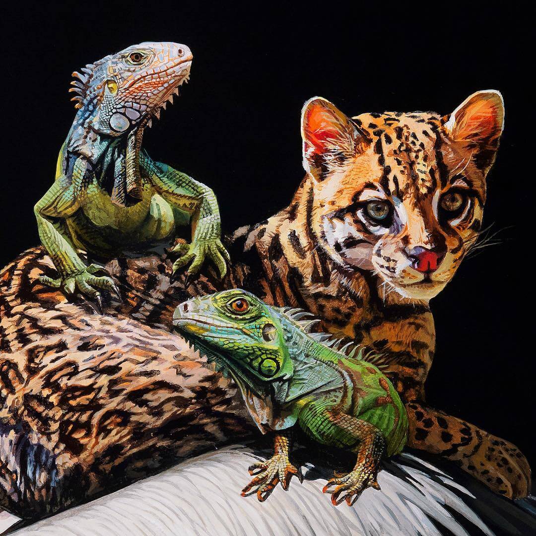 Beautiful Hyperrealistic Paintings Of Migrating Animals That Carry Tiny ...