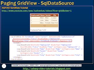 Sql server, .net and c# video tutorial: Part 50 – Paging an asp.net gridview that uses sql ...