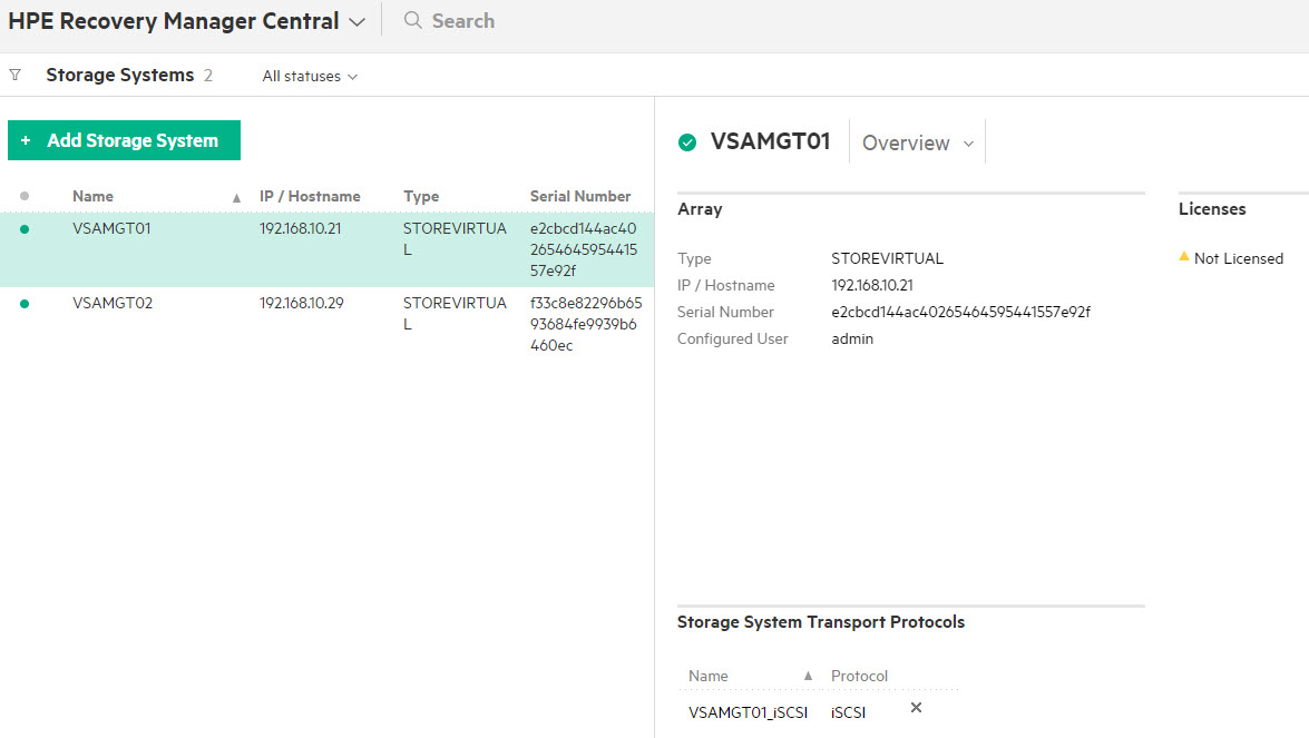 VMware Snapshots: HPE Recovery Manager Central