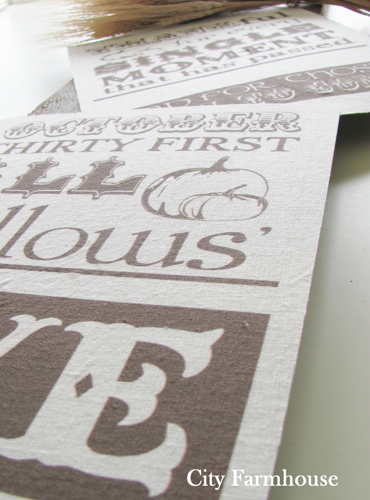 Printing on Linen Tutorial & Free Fall Printables - City Farmhouse by ...