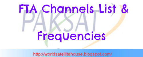 Paksat FTA Channels List With Frequencies | Satellites Updates