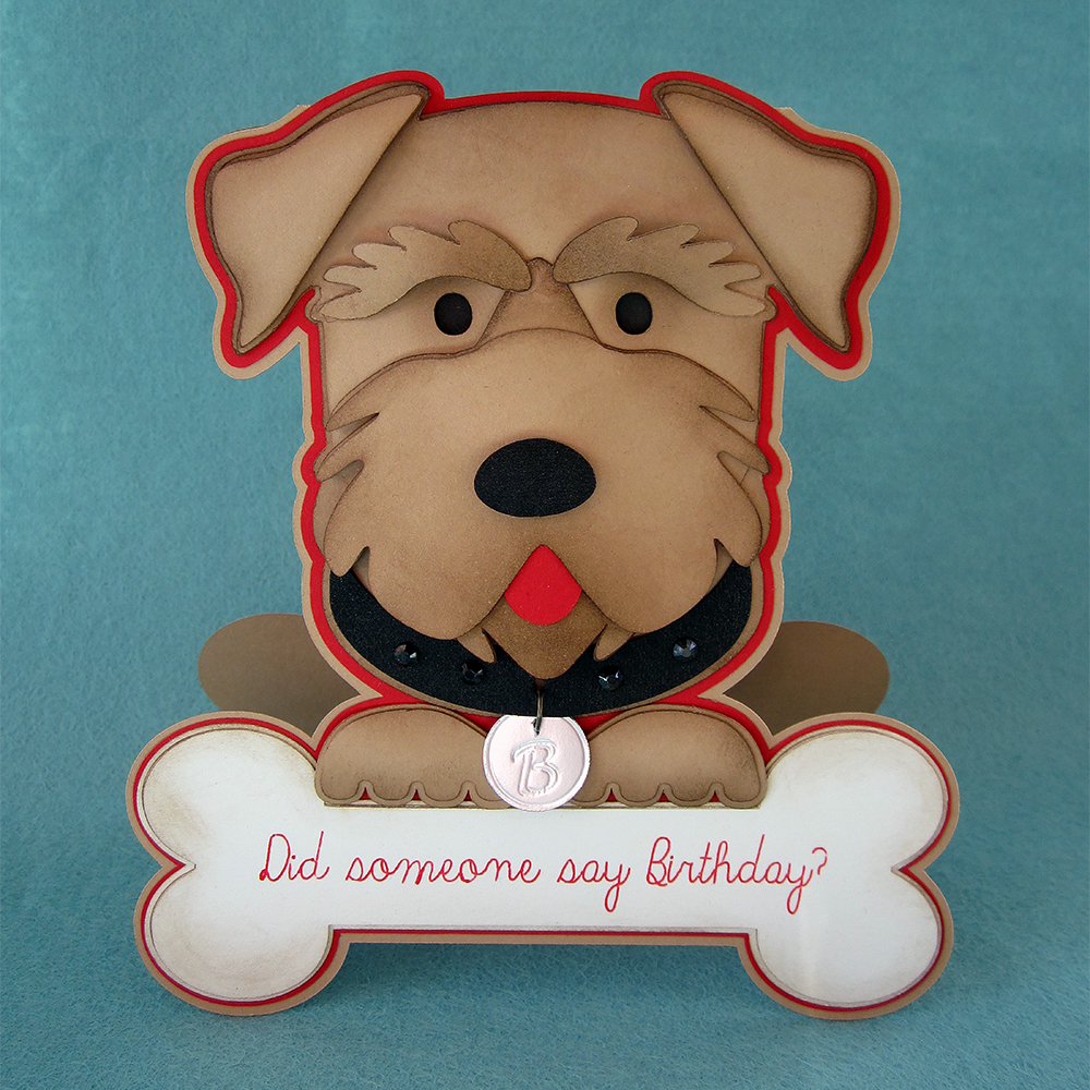 Crafting Quine: Dog Card Using Faux Leather Paper - Design Team