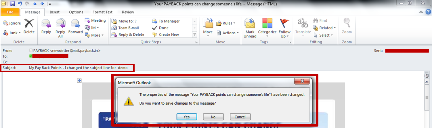Learning ,Contributing and Developing: Outlook 2010 - Edit "Subject" of ...