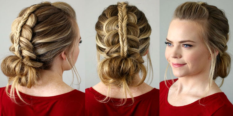 How To Make Stacked Fishtail + Dutch Braid Hairstyle Tutorial - The ...