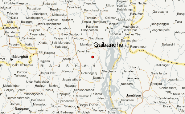Gaibandha: Map of Gaibandha District