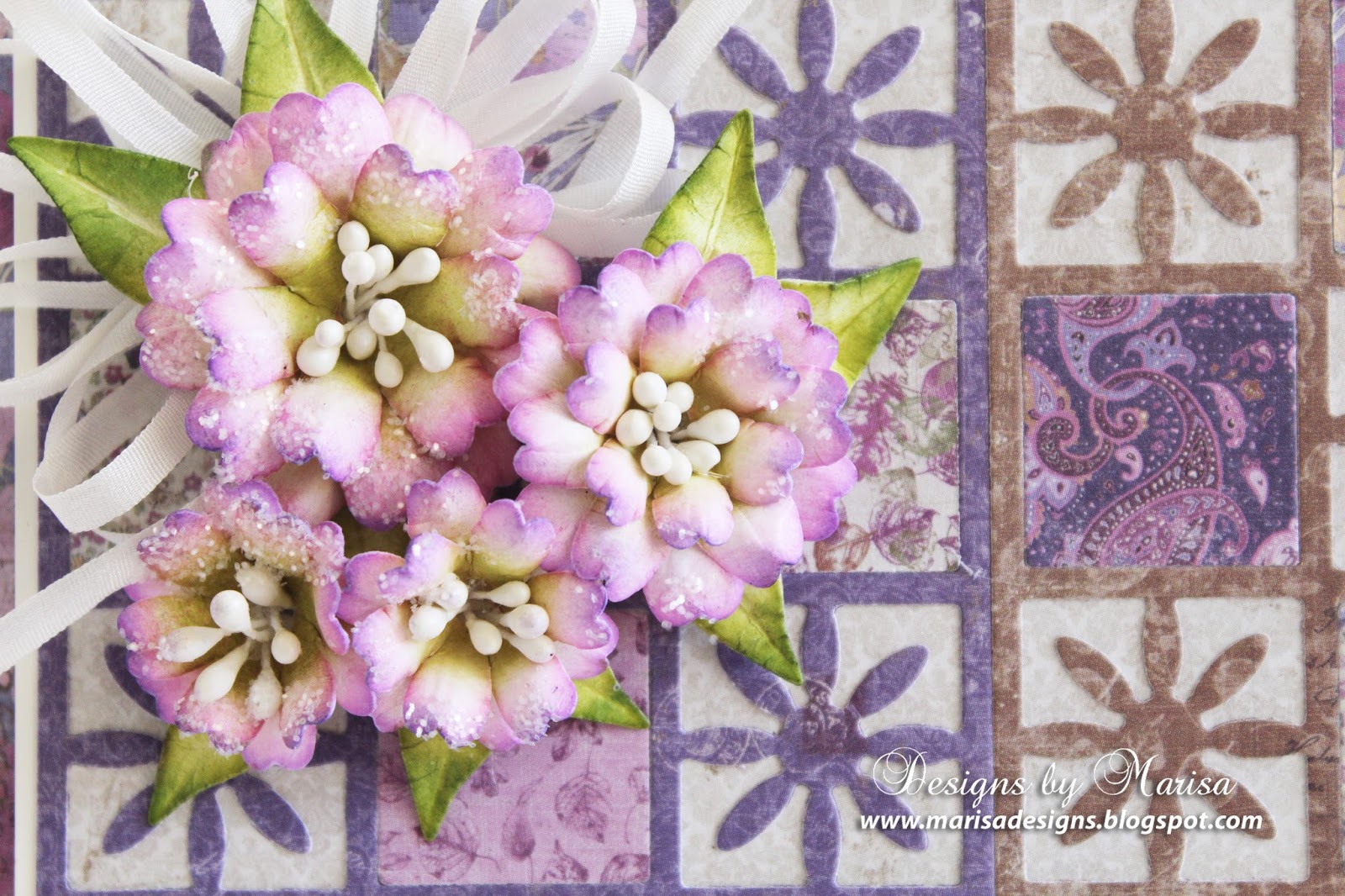 Designs by Marisa: Spellbinders - Flower Tile Card