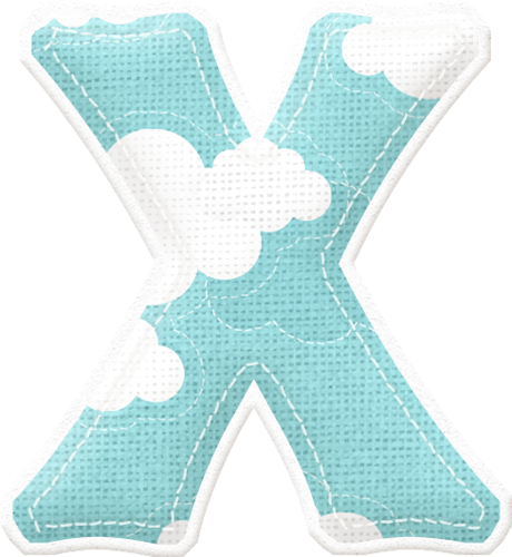 Alfabeto Celeste con Nubes. - Oh my Alfabetos!