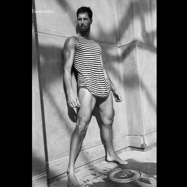 Hunksinswimsuits: Model Turned Actor Rib Hillis in speedos and briefs