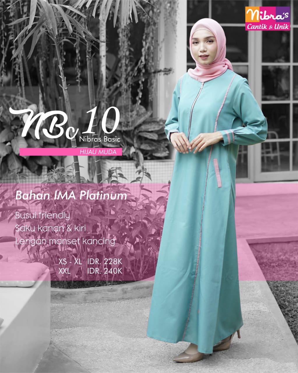 KOLEKSI GAMIS NIBRAS BASIC TERBARU NBC 10