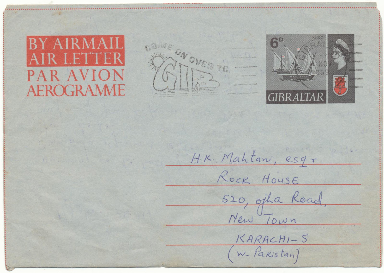 Aerogrammes & Airletters - Philatelic Archeology: Gibraltar: 1969 6d ...