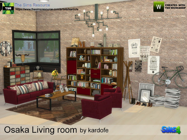 kardofe Creaciones Sims: OSAKA LIVING ROOM
