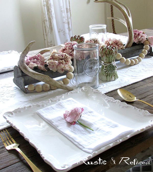 Dried Flower Farmhouse Tablescape | Rustic & Refined