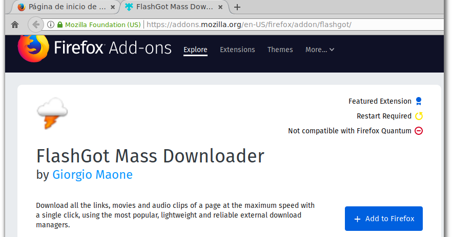 Descargar varios archivos de los enlaces de una página web con FlashGot ...