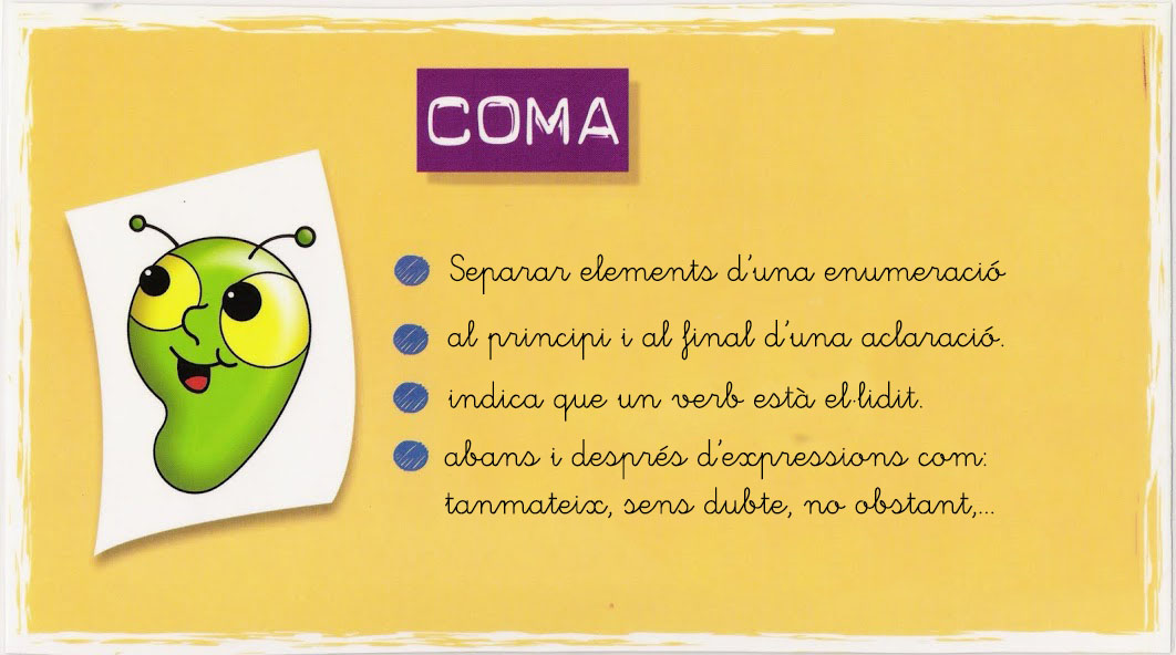 Una pila de recursos: Els signes de puntuació