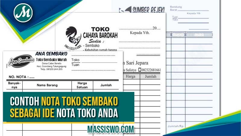 5+ Contoh Nota Toko Sembako Yang Menarik (Desain Terbaru) - Massiswo.Com