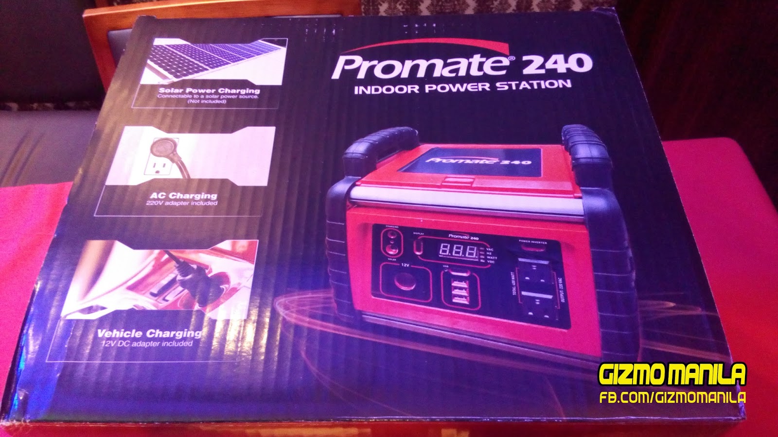 Promate 240 indoor power station: your emergency power source. - Gizmo ...