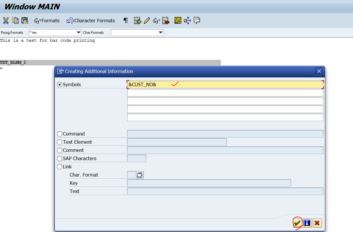 TECHSAP : SCRIPT: Creating BAR CODE and Using it in SAP Script